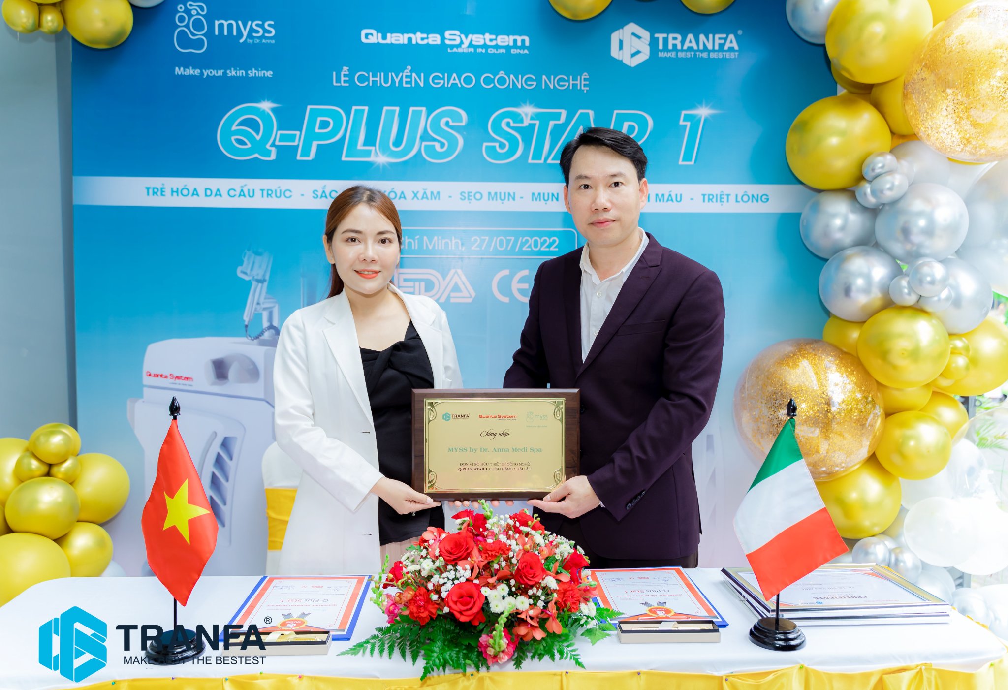 CHUYỂN GIAO QPLUS STAR 1 ĐẾN MYSS BY DR.ANNA MEDI SPA - CÔNG TY TNHH TM ...